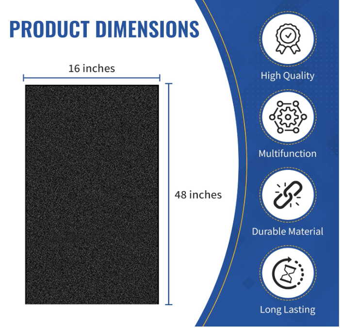 Universal Cut to Fit Carbon Pad Pre Filter Roll for Air Purifiers ...