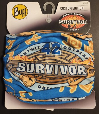 Survivor 42 IKA Tribe Blue Buff-On Card Never Worn-Jeff Probst | eBay
