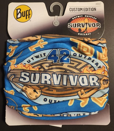 Survivor 42 IKA Tribe Blue Buff-On Card Never Worn-Jeff Probst | eBay