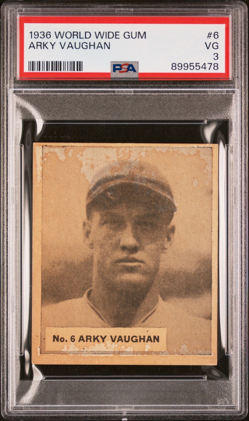 1936 World Wide Gum Big League - V355 #6 Arky Vaughan for sale online ...