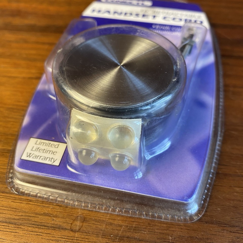 Conectl 16 Ft. Retractable Handset Cord-Minder HC16NCCP Silver New NOS ...