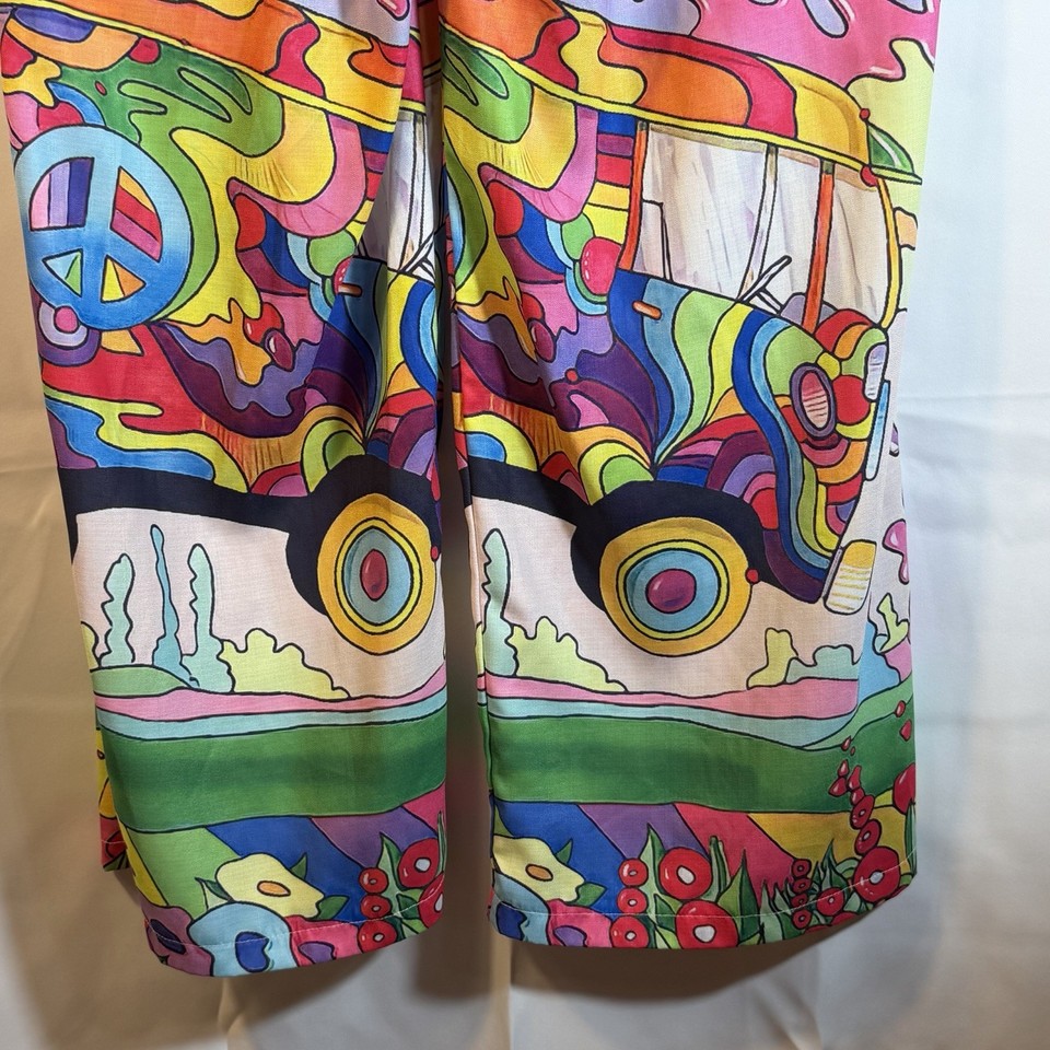 Psychedelic Print Pants Hippy Boho Artsy 60’s Groovy Retro Maximalist ...