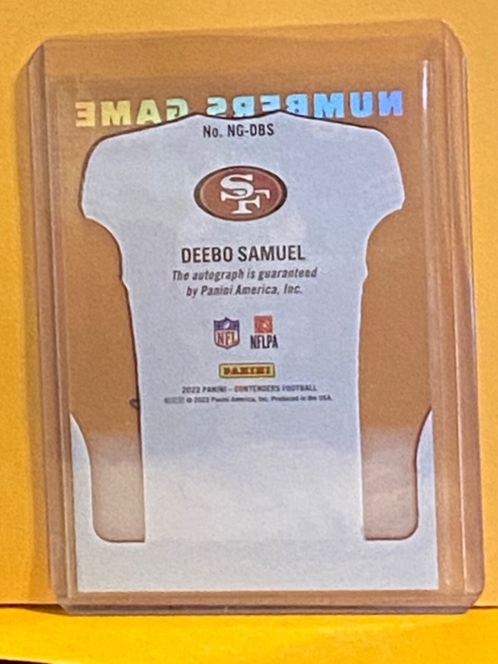 2023 Donruss Football #NG-DBS Deebo Samuel Numbers Game On Card Auto ...
