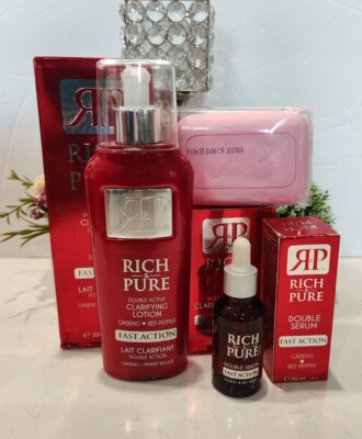 Rich & Pure Double Active Clarifying Lotion ,Soap, And Serum3 Pieces ...