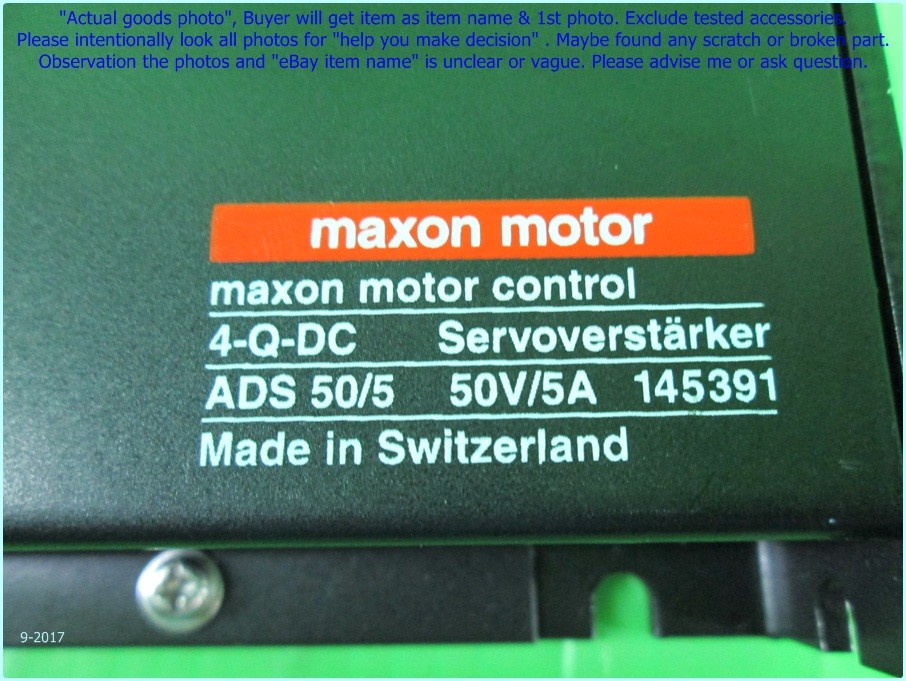 Maxon motor 4-Q-DC ADS50/5, Motor Driver as photo, sn:5391, Promotion ...