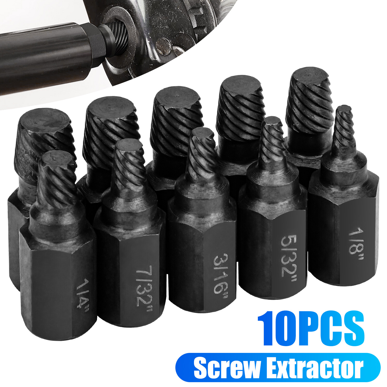 10Ps Screw Extractor Easy Out Drill Bits Kit Damaged Screw Bolt Stud Remover Set | eBay