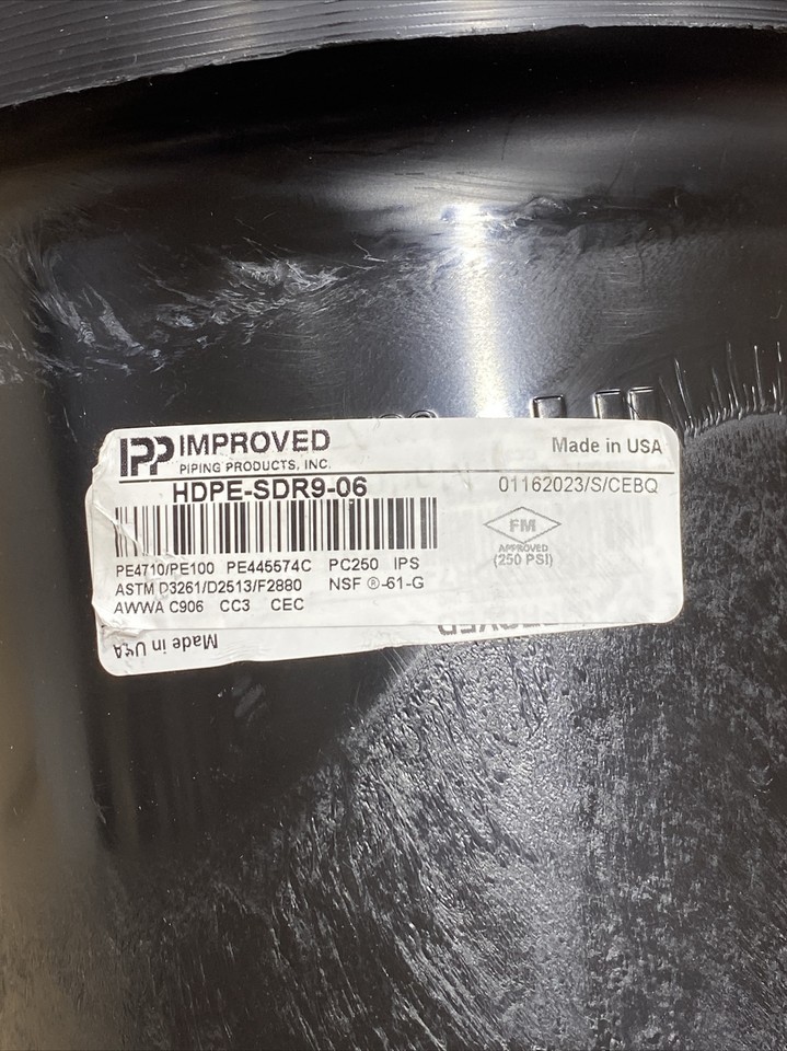 IPP HDPE-SDR9-06 HDPE Butt Fusion Flange Adapter PE4710/PE100 D3261 ...