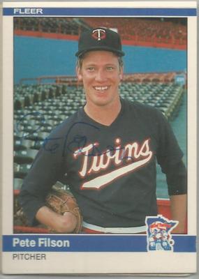 Minnesota Twins PETE FILSON autographed 1984 Fleer | eBay