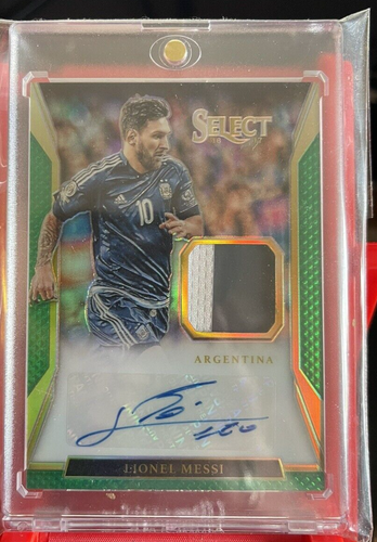 2016-17 Panini Select Lionel Messi Patch Auto Green 2/5 | eBay