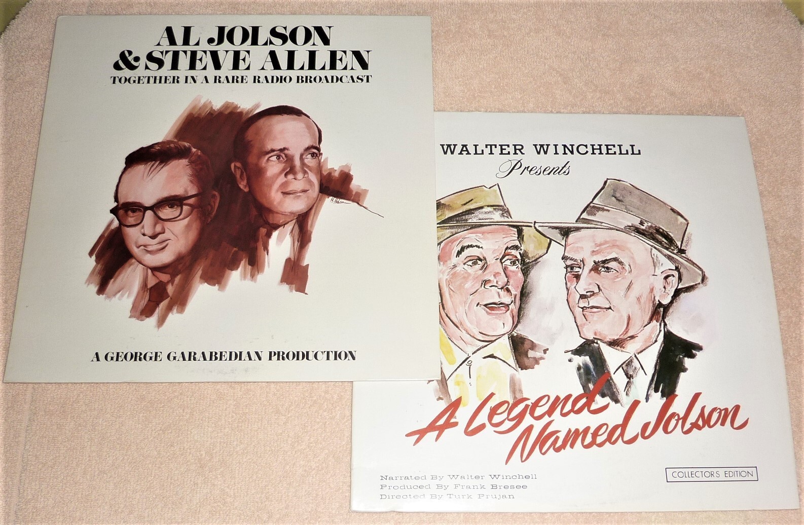 (2) VINYL LP's by AL JOLSON w/ STEVE ALLEN - WALTER WINCHELL / JAZZ ...