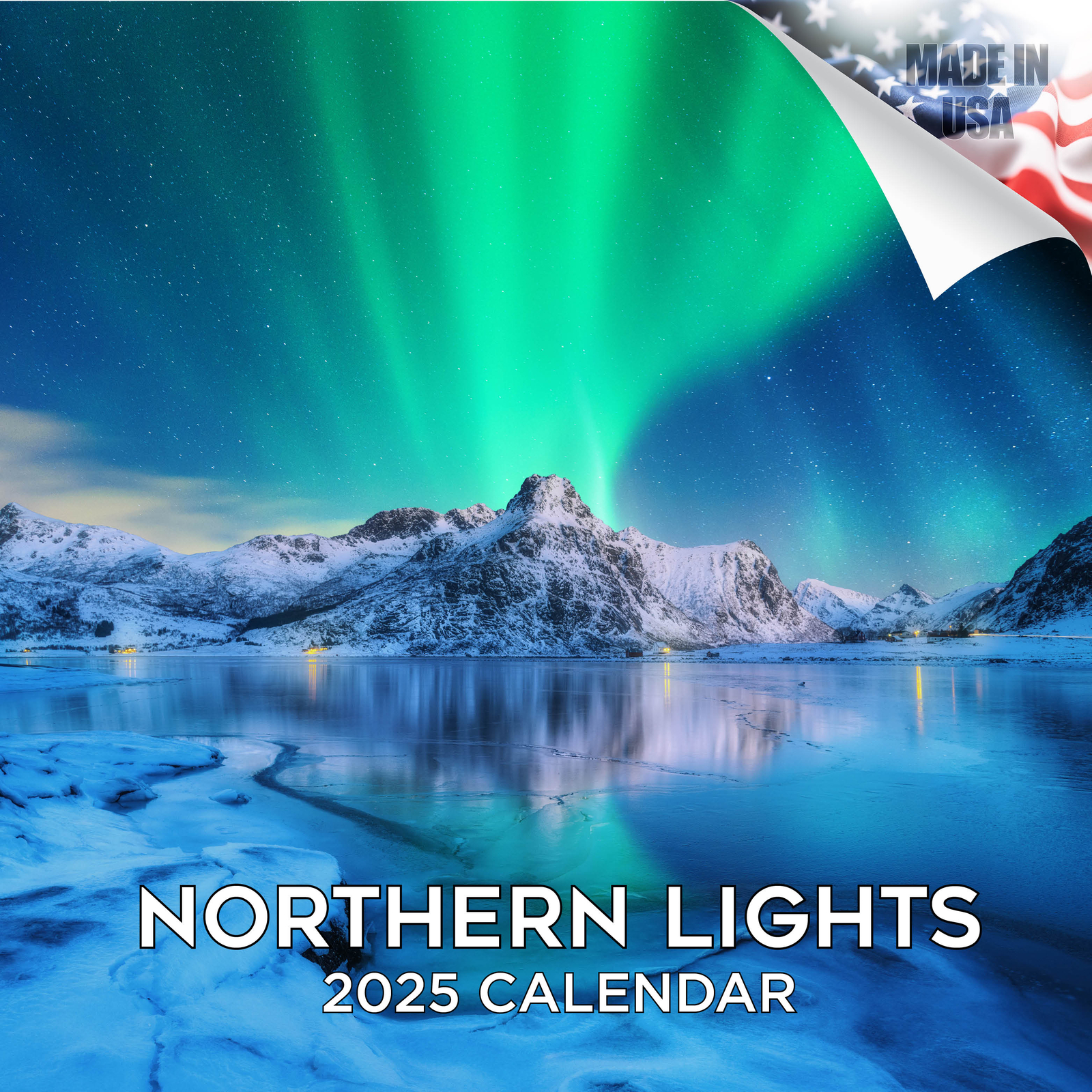 Northern Lights Calendar 2025 FULL SIZE 12x24 Made in USA | eBay