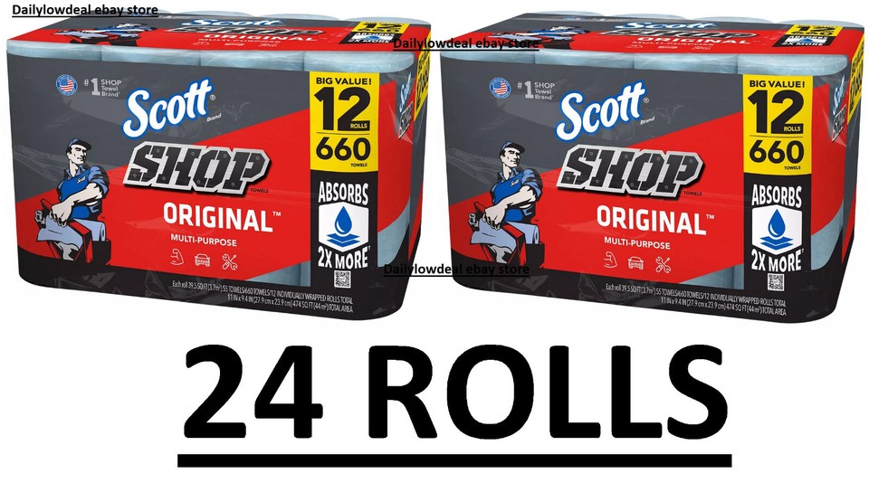 Scott Shop Rolls towels Blue Original Multi Purpose Paper 55 Sheets ...