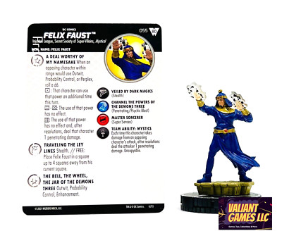 DC Heroclix Felix Faust #055 w/ Card 80th Anniversary Wonder Woman Set ...