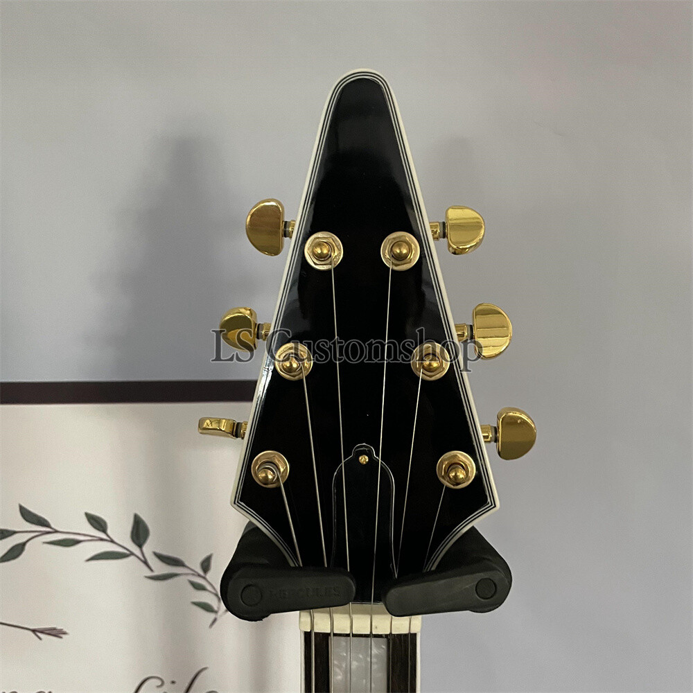 Alpine White '58 Korina Flying V Electric Guitar Mahogany Body String ...