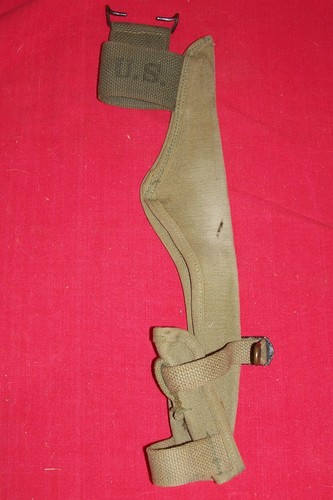 WWII 1944 M1910 Pick Axe Mattock Canvas Pouch Case Holder US Army GI ...