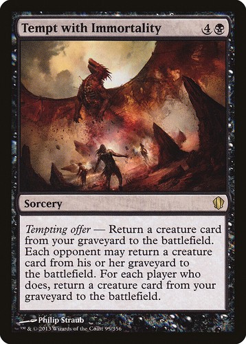 Tempt with Immortality Commander 2013 NM Black Rare MAGIC MTG CARD ...