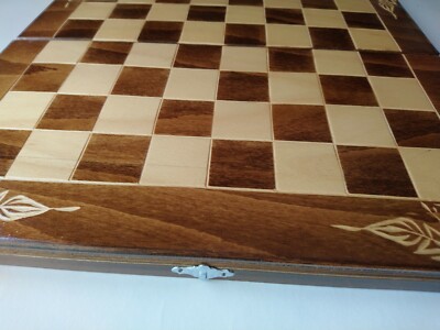 Big beech wood chess 20x20 inch 50x50 cm carved chessboard box ...