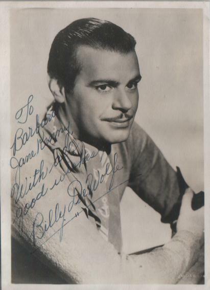 Billy DeWolfe Autographed Vintage Photo Actor D.74 | eBay
