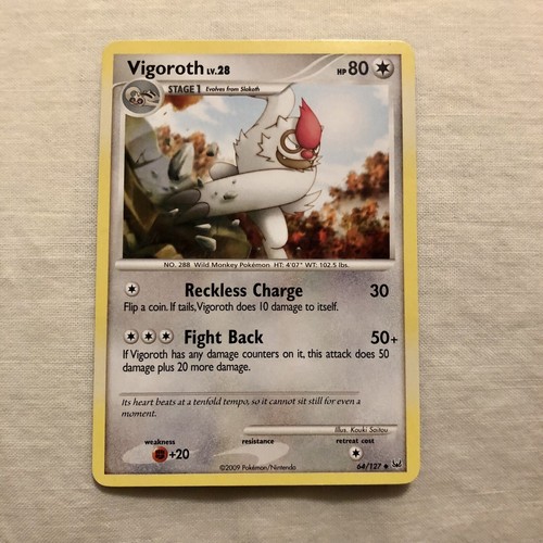 Vigoroth 64/127 Uncommon Platinum NM Pokemon card | eBay