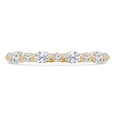 0.4 CT Oval VS1 F Diamond Split Shank Band 18K Yellow Gold | eBay