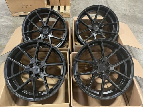 20" Aodhan AFF3 Wheels 20x9 +30 5x120 Matte Black Rims Set 4 | eBay