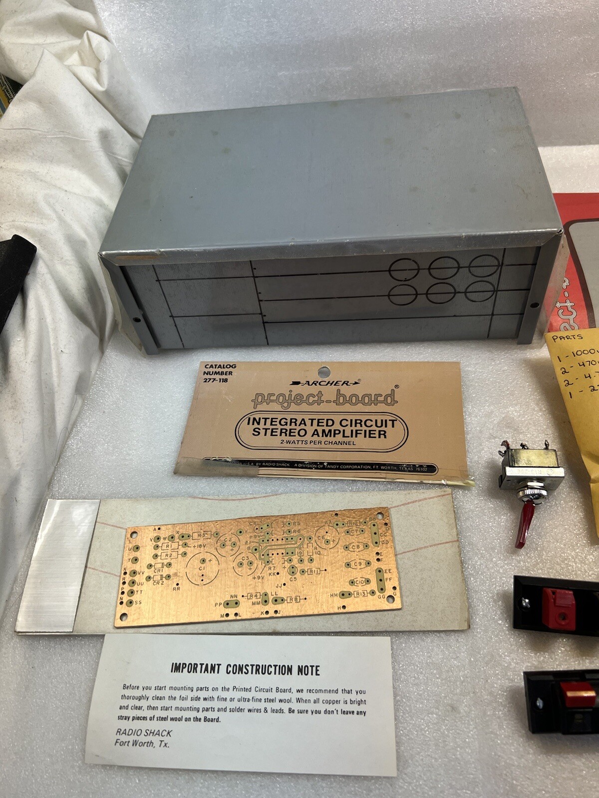 Radio Shack ARCHER Kit 277-118 Project Board Integrated Circuit Stereo ...