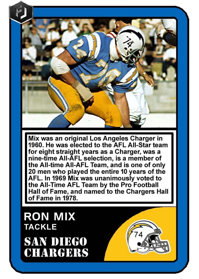 ACEO RON MIX SAN DIEGO CHARGERS CUSTOM HAND MADE ART CARD | eBay
