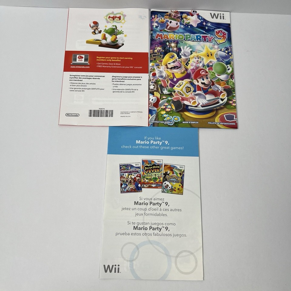 Mario Party 9 (Nintendo Wii, 2012) Complete CIB - TESTED & Working ...