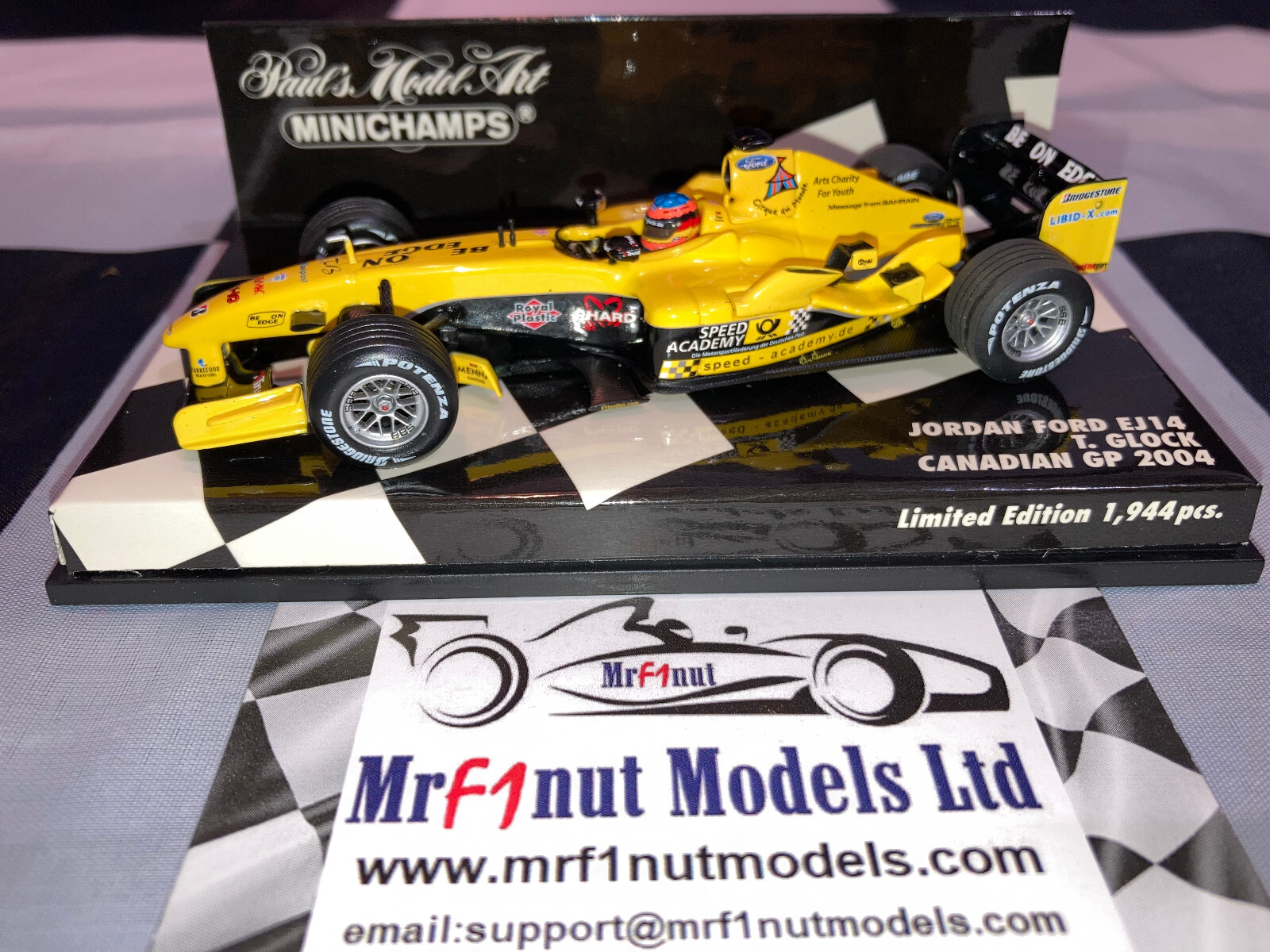 1:43 Minichamps 400040119 Timo Glock Jordan Ford EJ14 2004 | eBay