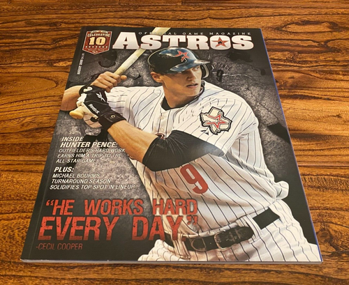 August 2009 Houston Astros Program Official Game Day Magazine Hunter ...
