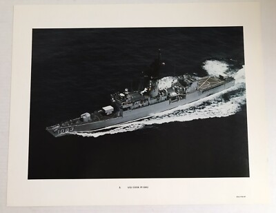 Nautical Navy Print Poster USS Cook FF-1083 | eBay