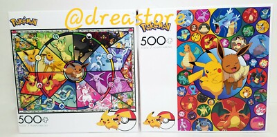Pokemon Puzzle Set Of 2 Pikachu Eevee Evolution Buffalo Games & Puzzle ...