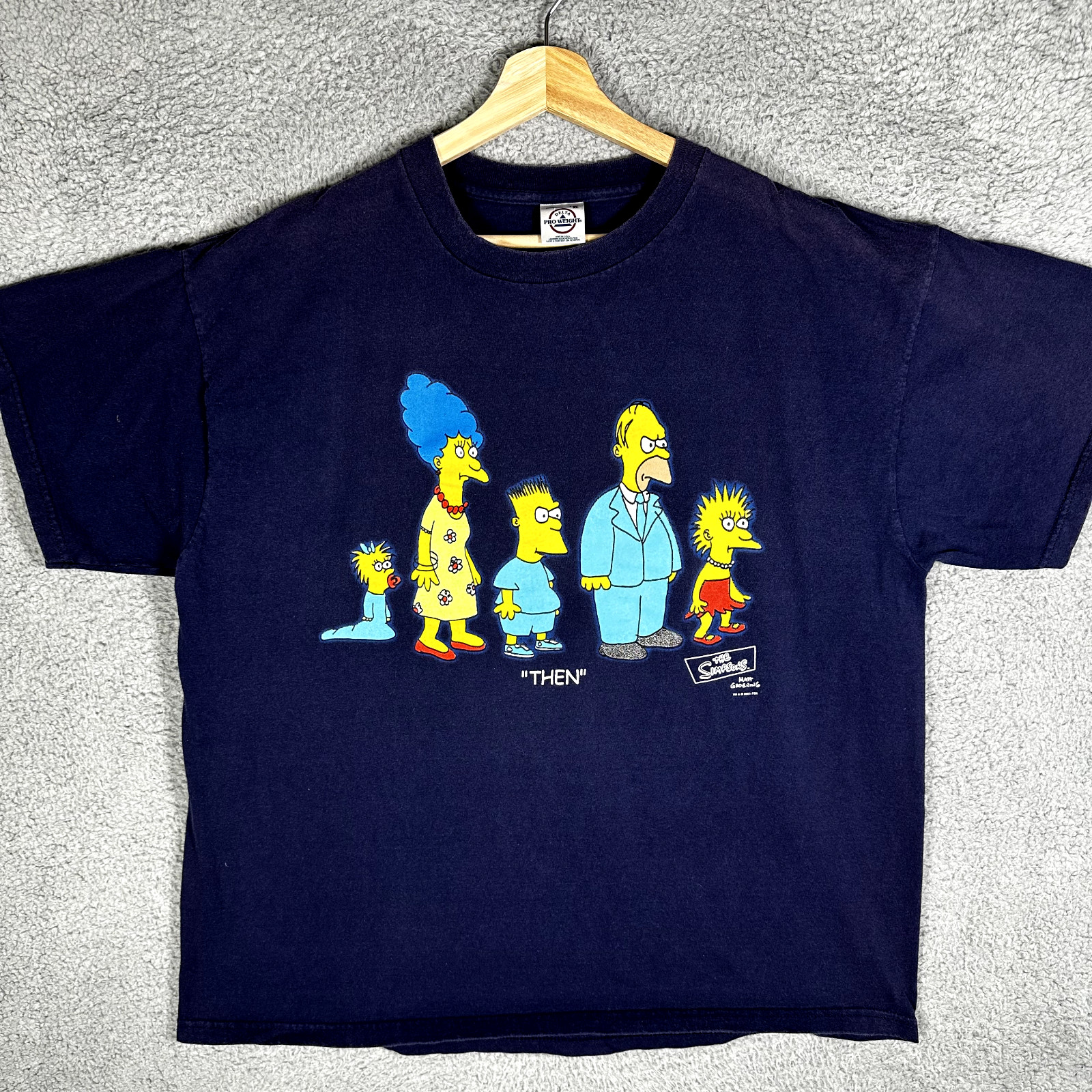 Vintage The Simpsons Then & Now Double Sided Graphic … - Gem