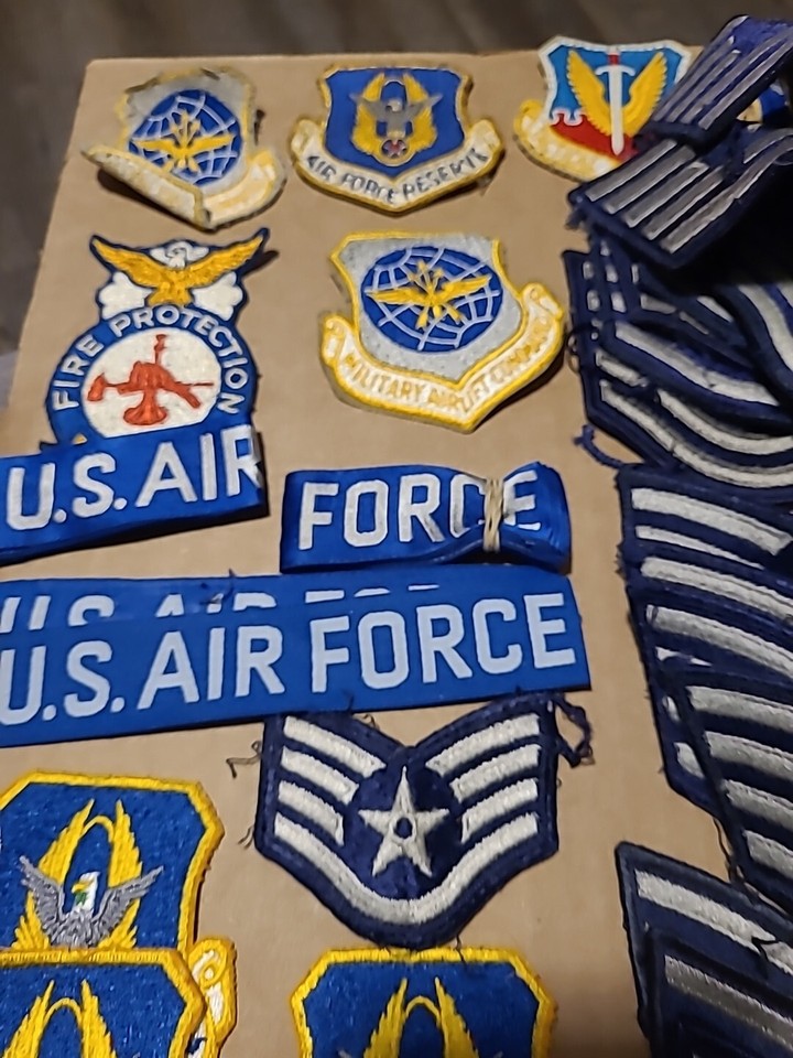 USAF Air Force Used/New Mixed Lot 69 Patches,2 Stickers,Command Civil ...