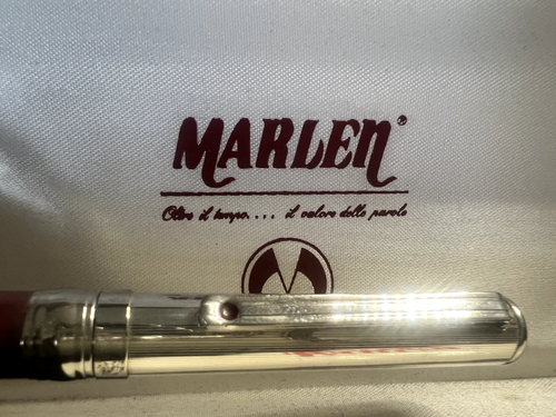 MARLEN Fountain Pen SILVER 925 Nib M Writes Vintage | eBay