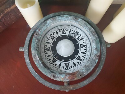 Vintage Japanese Boat Compass Seisakusho Co. Ltd Beautiful Sunken ...