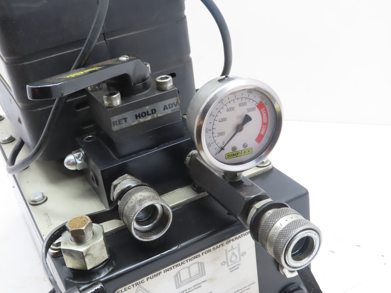 Simplex G5142 Electric Hydraulic 2-Stage Power Pump 1.5HP 115V 4 Way 10 ...