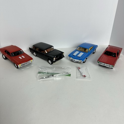 VINTAGE BUILT MODEL KIT CARS LOT OF 4 NOVA SS NOMAD OLDSMOBILE 442 ...