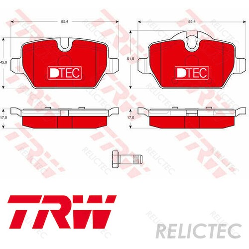 Rear Brake Pads Set BMW Mini:R60,E87,R61,E81,E90,F20,E92,1,MINI ...