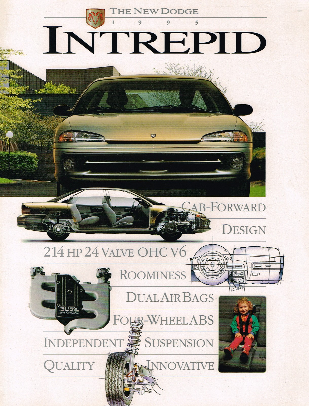 1995 Dodge INTREPID Brochure / Catalog with Color Chart: ES | eBay