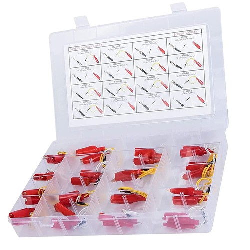 5299367 Test Lead Kit 16pc Electrical Testers Wire Connectors Cables ...