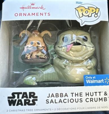 HALLMARK FUNKO POP STAR WARS JABBA THE HUTT & SALACIOUS CRUMB ORNAMENT ...