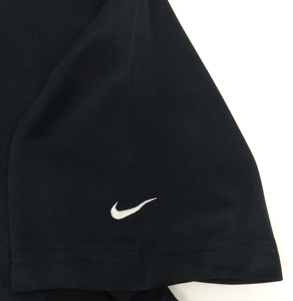 NWOT Nike Dri Fit Golf Swoosh Logo Blue Short Sleeve Polo Athletic ...