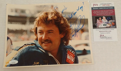 1980s TIM RICHMOND Autographed Signed 8x10 Photo NASCAR JSA 1/1 Fan ...