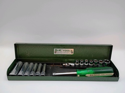 SK- Tools 1/4" Deep And Shallow SAE Socket Set In Original Box. Fair ...