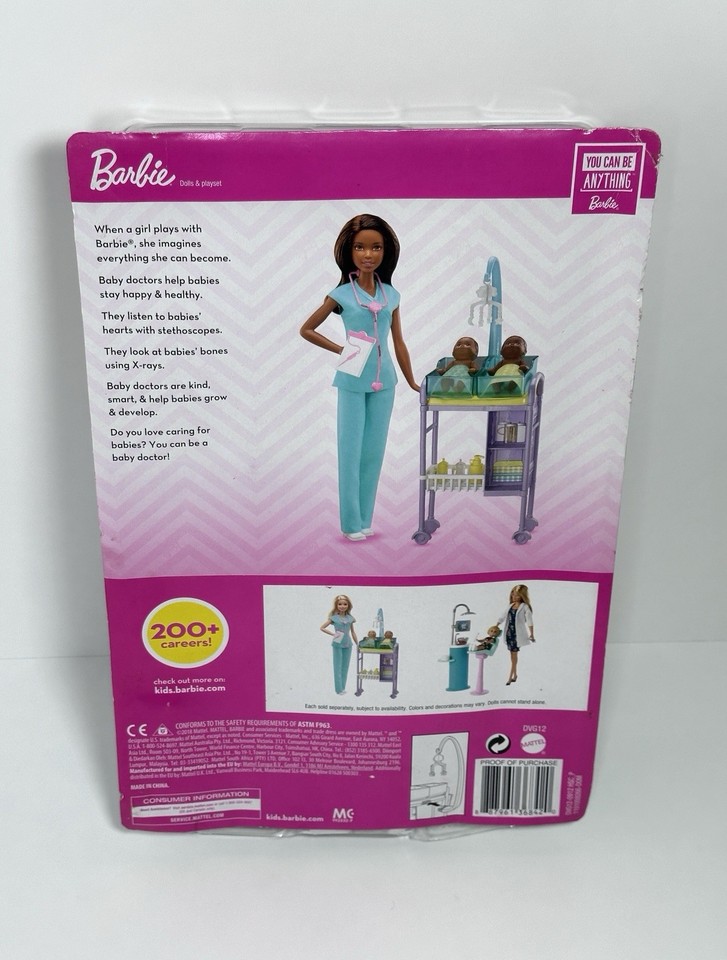 Barbie Pediatric Doll (2019) - Brown Hair Baby Doctor Play-Set - NEW | eBay