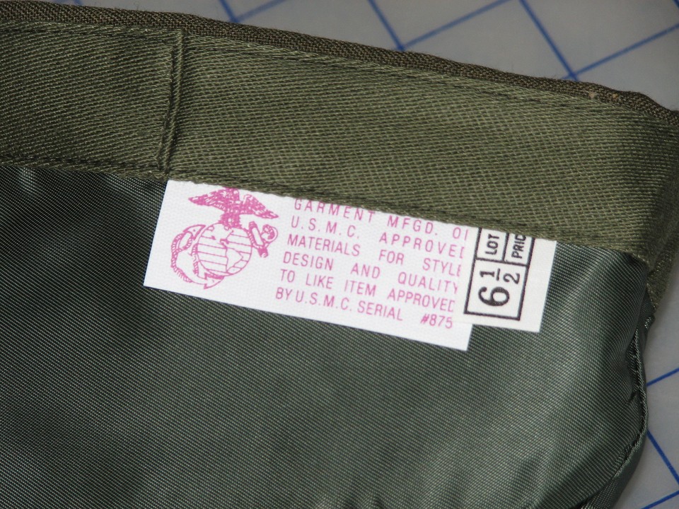 *lot of 10 cap garrison men's USMC Marines vintage size 6 1/2 green ...