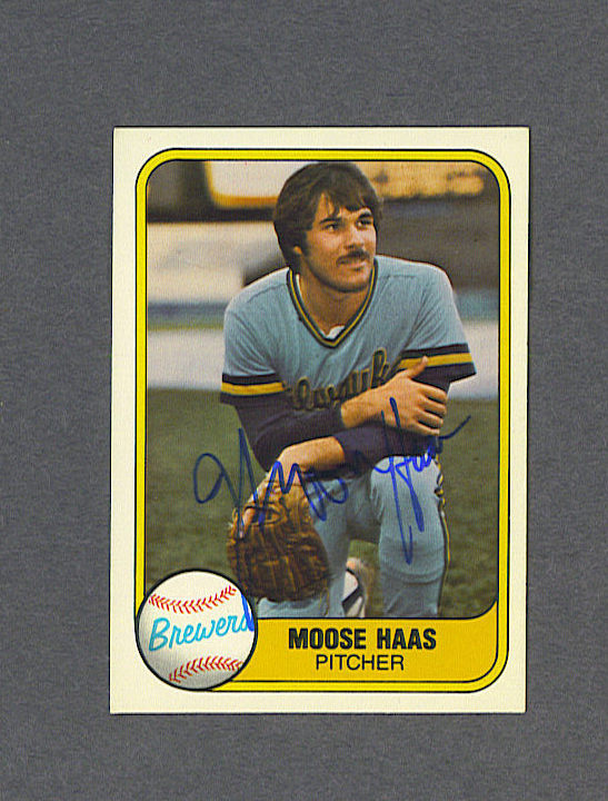 Moose Haas signed Milwaukee Brewers 1981 Fleer baseball card | eBay