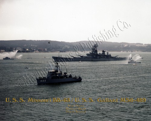 USS MISSOURI BB 63 USS Gallant MSO 489 Photo Print Personalized US Navy ...