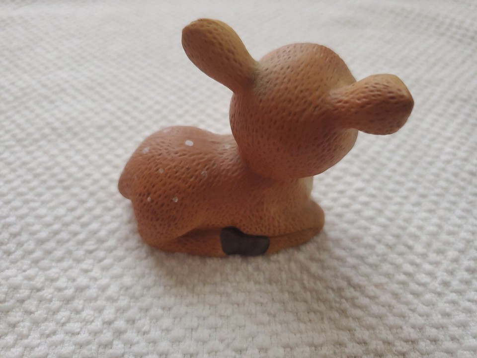 Vintage Homco Fawn Deer in Resting Positions #1473 Set of 2 Bisque 2.5 ...